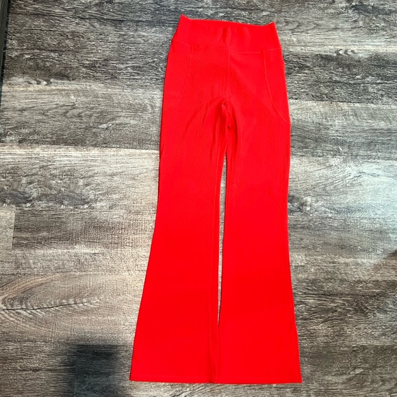 Pants & Jumpsuits | Bright Red Lightweight Ribbed Corduroy Pants | Poshmark